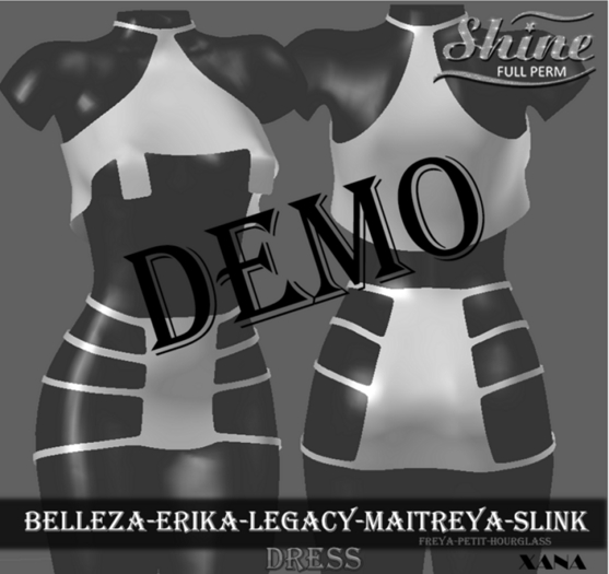 Second Life Marketplace [shine Demo] Dress Xana